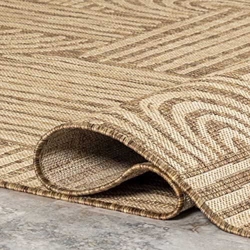 nuLOOM Lynne Abstract Maze Indoor/Outdoor Area Rug, 8' x 10', Beige