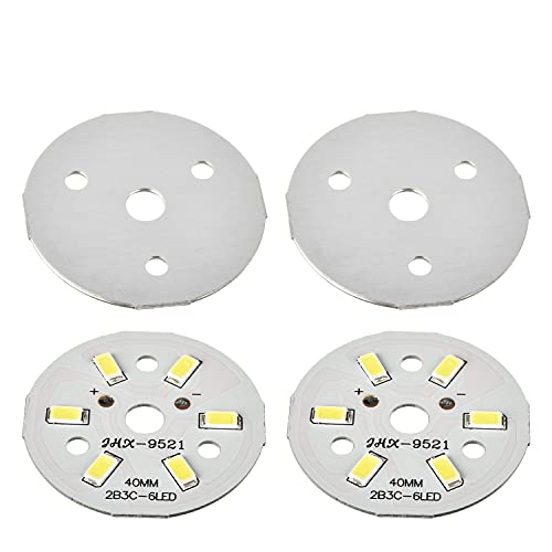 Othmro 15pcs 40mm Dia LED Chip Bulb Super Bright High Power, 9-11V 6500K 5730 Aluminum LED Bulb Surface Mounted Devices Light Beads,Floodlight for Camper Light Bulb, Home Reading, Light Marine Lamps