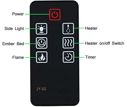 Compatible with Muskoka Electric Fireplace Remote Control JY-3G
