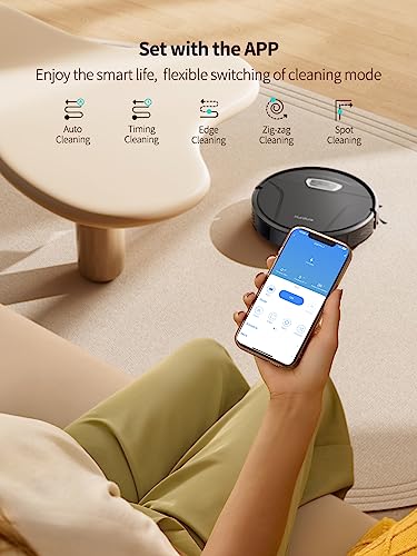 Honiture Robot Vacuum and Mop Combo, G20 Pro Robot Vacuum Cleaner 3 in 1, 4500pa Strong Suction, Self-Charging, App&Remote&Voice Control, Compatible with Alexa, Ideal for Carpet, Hard Floor, Pet Hair