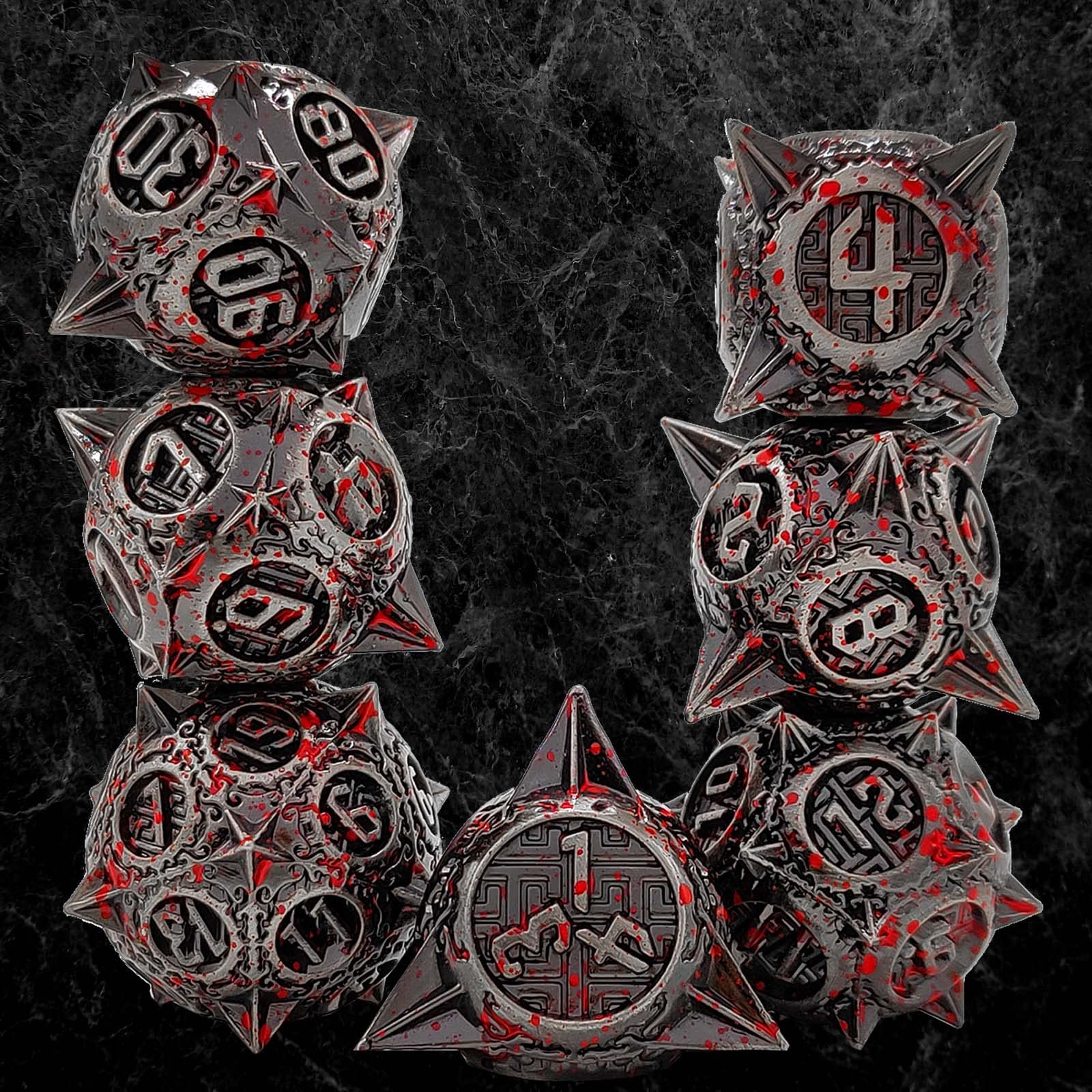 DND Dice Set D&D Metal Dice with Dice Bag Dungeons and Dragons Dice Set D and D Dice Set Polyhedral Dice for MTG Pathfinder Warhammer Role Playing RPG Game Dice D20 D12 D10 D8 D6 D4