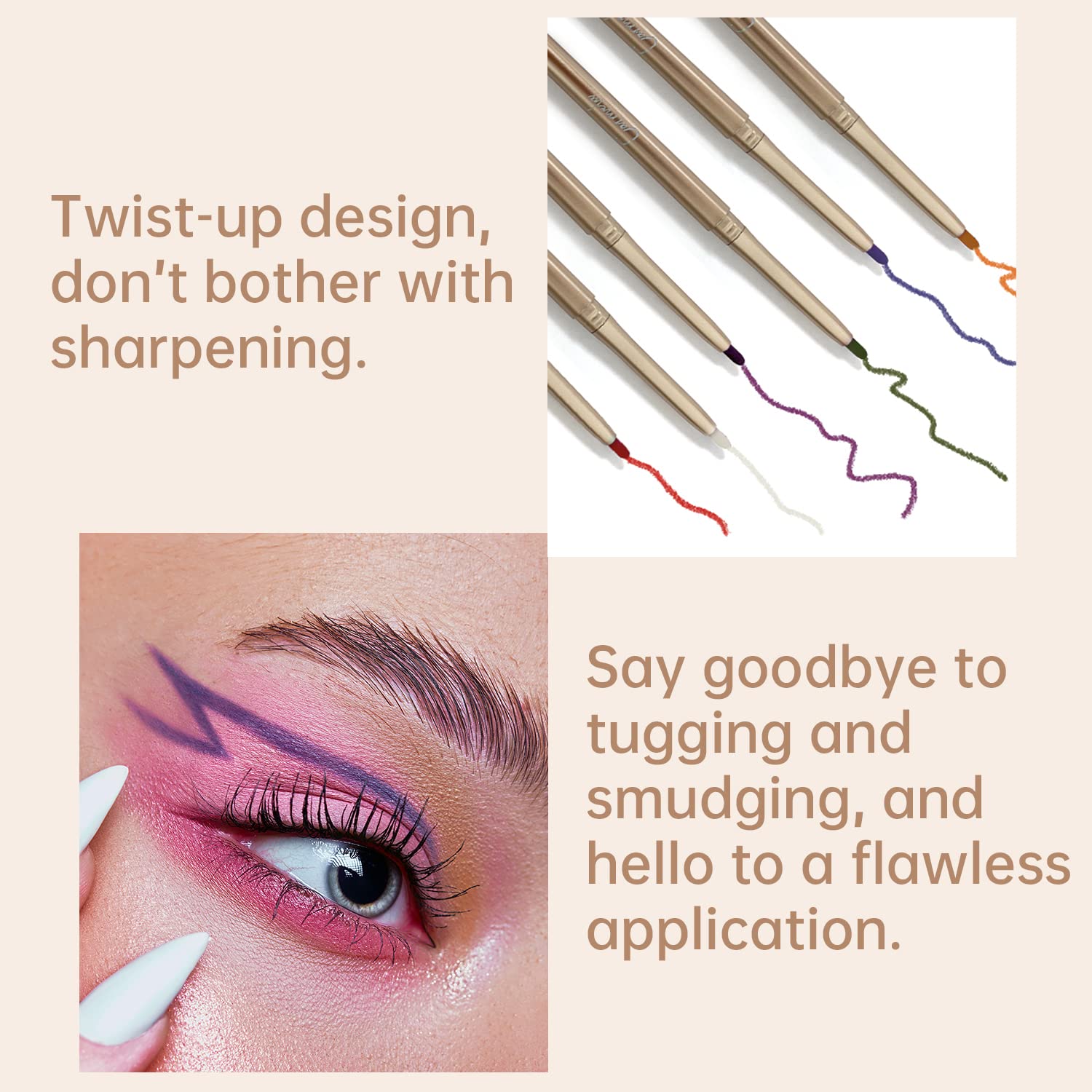 CAR MELA Navy Blue Eyeliner Pencil - Smooth Gliding, Long-Lasting and Pigmented Crayon Eye liner (Blue), Valentine's Day Gift for Her