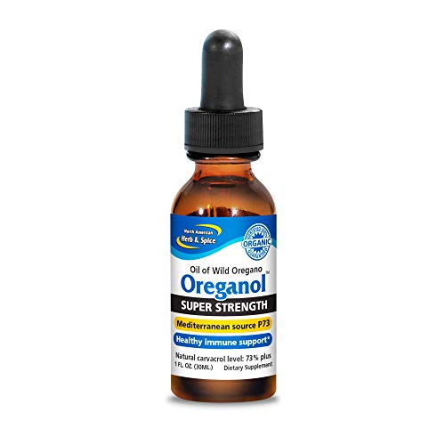 NORTH AMERICAN HERB & SPICE Super Strength Oreganol P73-1 fl. oz. - Immune System Support - Certified Organic, Wild Oregano - 285% More Potent Than Regular Strength - Non-GMO - 194 Servings