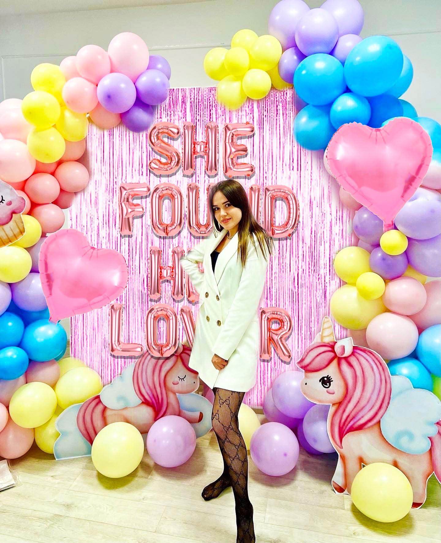 LaVenty She Found Her Lover Banner Balloon Taylor Bachelorette Party Decorations Rainbow Lover Bachelorette Party Decorations Bridal Shower Decorations