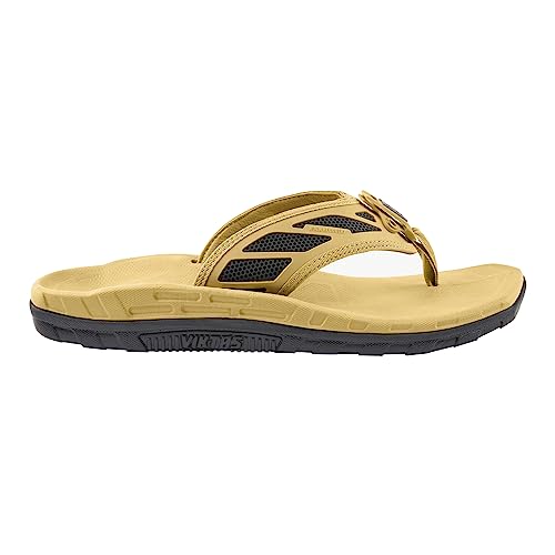 VIKTOS Men's Ruck Recovery Sandals | Comfortable Lightweight Casual Outdoor Flip Flops with Dropped Heel & Thermoformable EVA Footbed, FDE, Size: 11