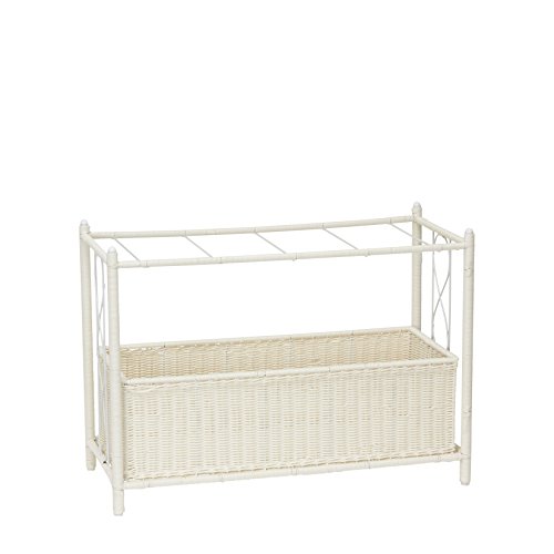 Household Essentials ML-5017 Indoor Outdoor Resin Wicker Planter Stand, 2 Piece