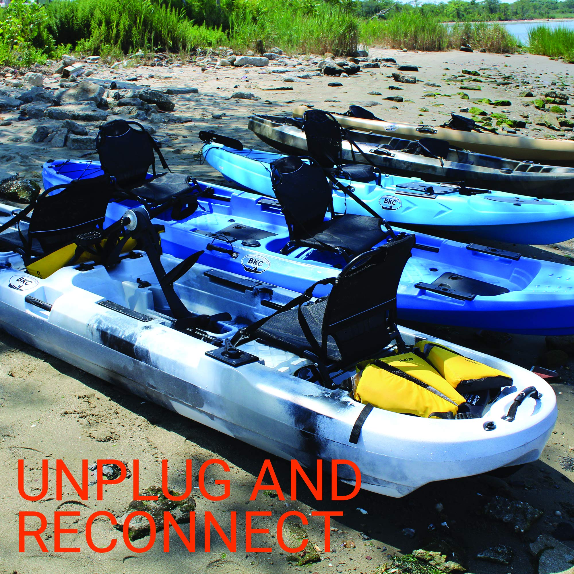 Brooklyn Kayak Company PK14 Kayak with Trolling Motor (Blue)