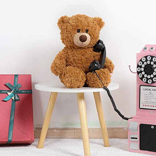 Tezituor Small Teddy Bear Stuffed Animals 18inch, Cute Little Teddy Bear Plush Toys for Kid Girl Boy (Brown)
