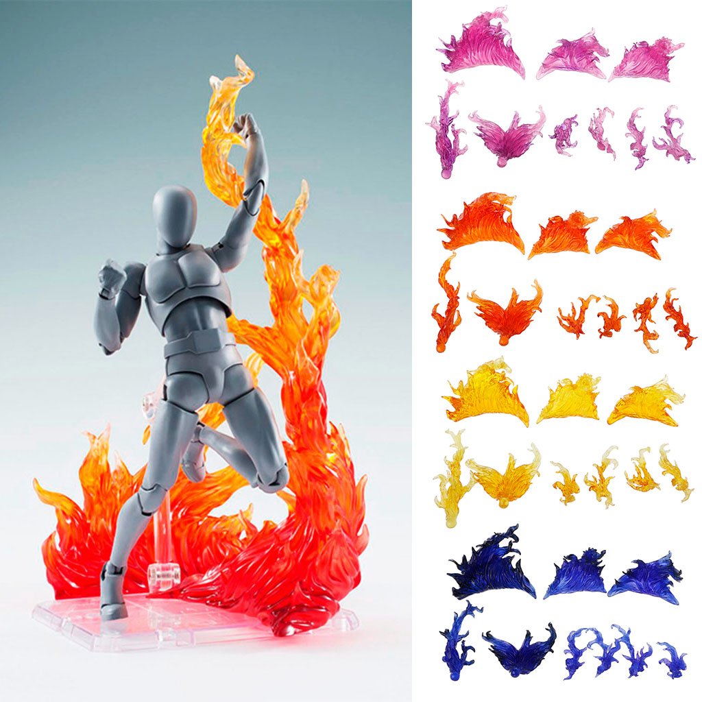 Dofaxgo Effect Burning Flame Action Figure Mount for Toy