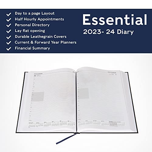 Collins Debden Collins Essentials Academic 2023-24 A4 Day to A Page Mid Year Diary Planner (Appointments) School, College or University Term Journal - July 2023 to July 2024 - Yellow - ESSA41M.45-2324