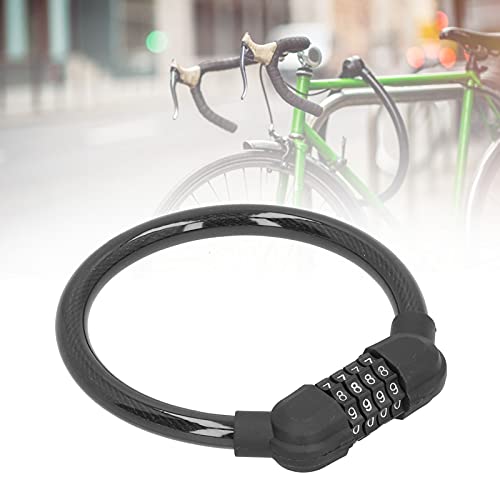 Bike Lock, Waterproof and Dustproof Bike Cable Lock Lightweight and Portable for Cycling(Black)