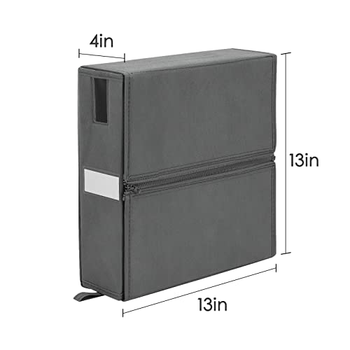 Fixwal 3 Pack Bedding Organizer Storage Bins Foldable Storage Containers with Sturdy Fabric Collapsible Zipper Boxes for Sheet Set or Duvet Cover Set (Full, Twin, Queen Size)