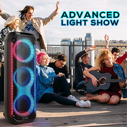 Dolphin KP-380: Elite Triple 8" Bluetooth Party Speaker | Unmatched Power & Sound | Long-Lasting Battery