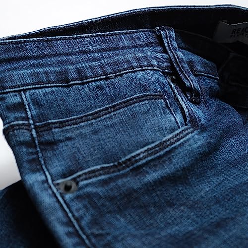 Kenneth Cole REACTION Mens Jeans Slim Fit - 2-Way Stretch Denim Jeans for Men Slim Fit - Mens Blue Jeans 5-Pocket (Jay, 40x30)