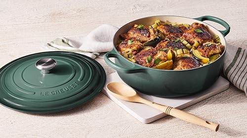 Le Creuset Enameled Cast Iron Signature Round Wide Dutch Oven, 6.75 qt., Oyster