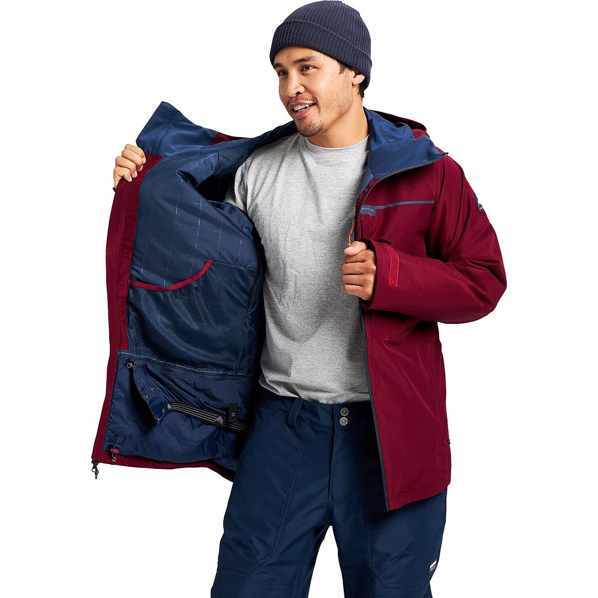 Burton Men's Standard Gore‑TEX 2L Pillowline Jacket, Mulled Berry, X-Large