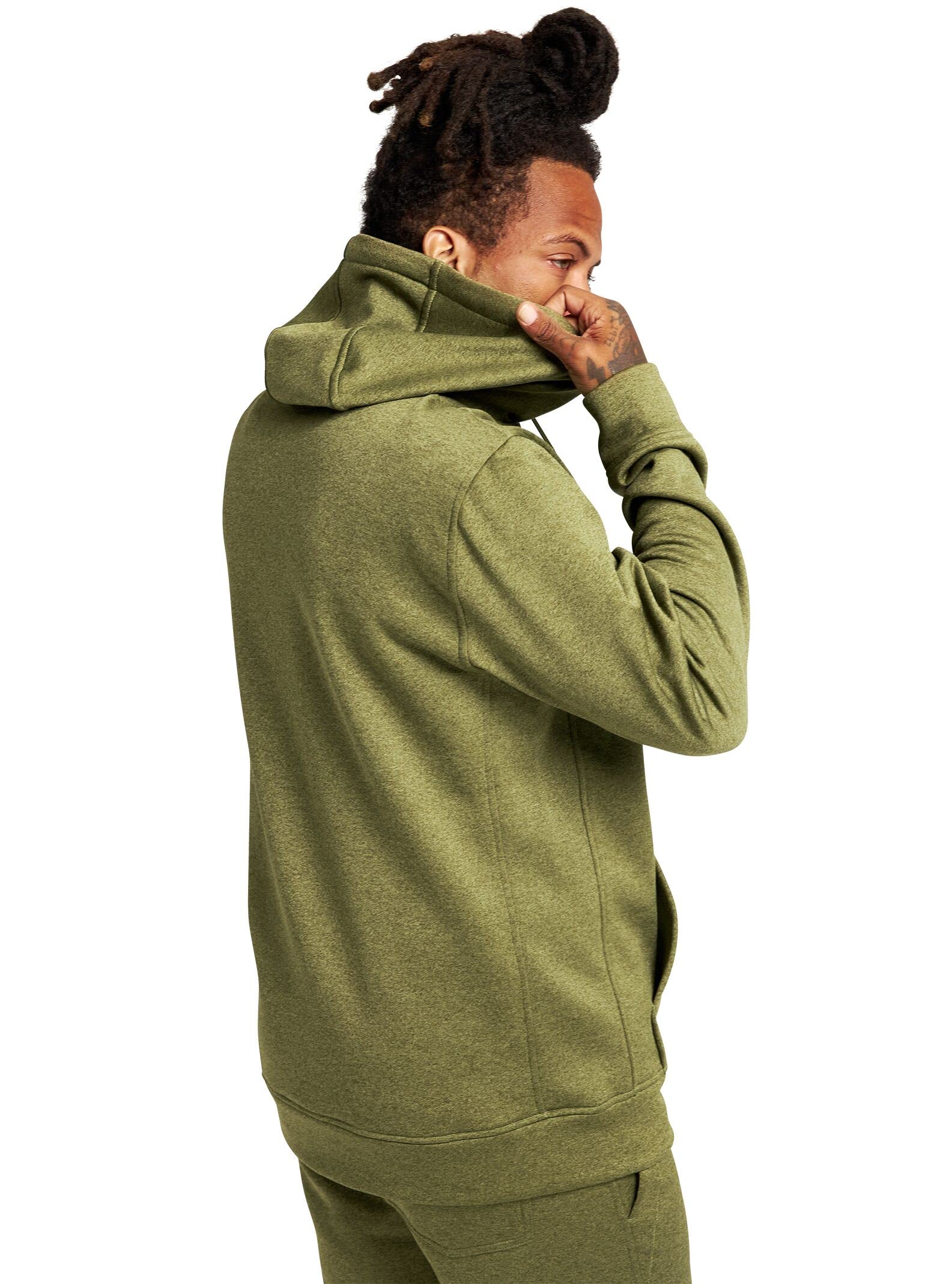 Burton Men's Standard Oak Seasonal Pullover Fleece, Martini Olive Heather, Large
