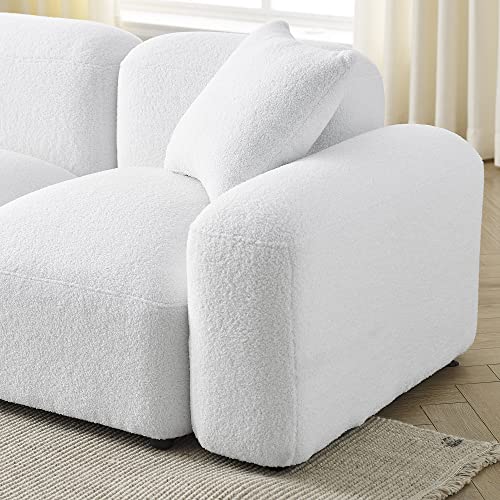 ERYE L-Shaped Modular Sectional Sofa Couch DIY Free Combination Modern Convertible Sofa&Couch w/3 Single Seats and Movable Ottoman for Living Room