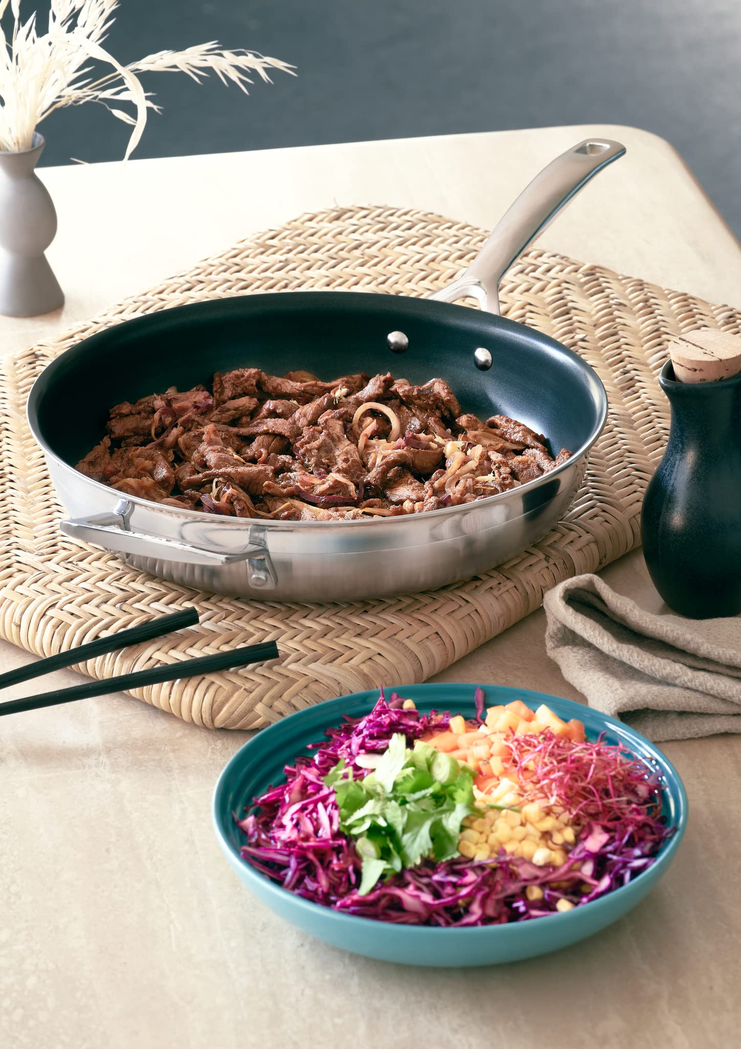 Le Creuset Tri-Ply Stainless Steel 12" Nonstick Fry Pan