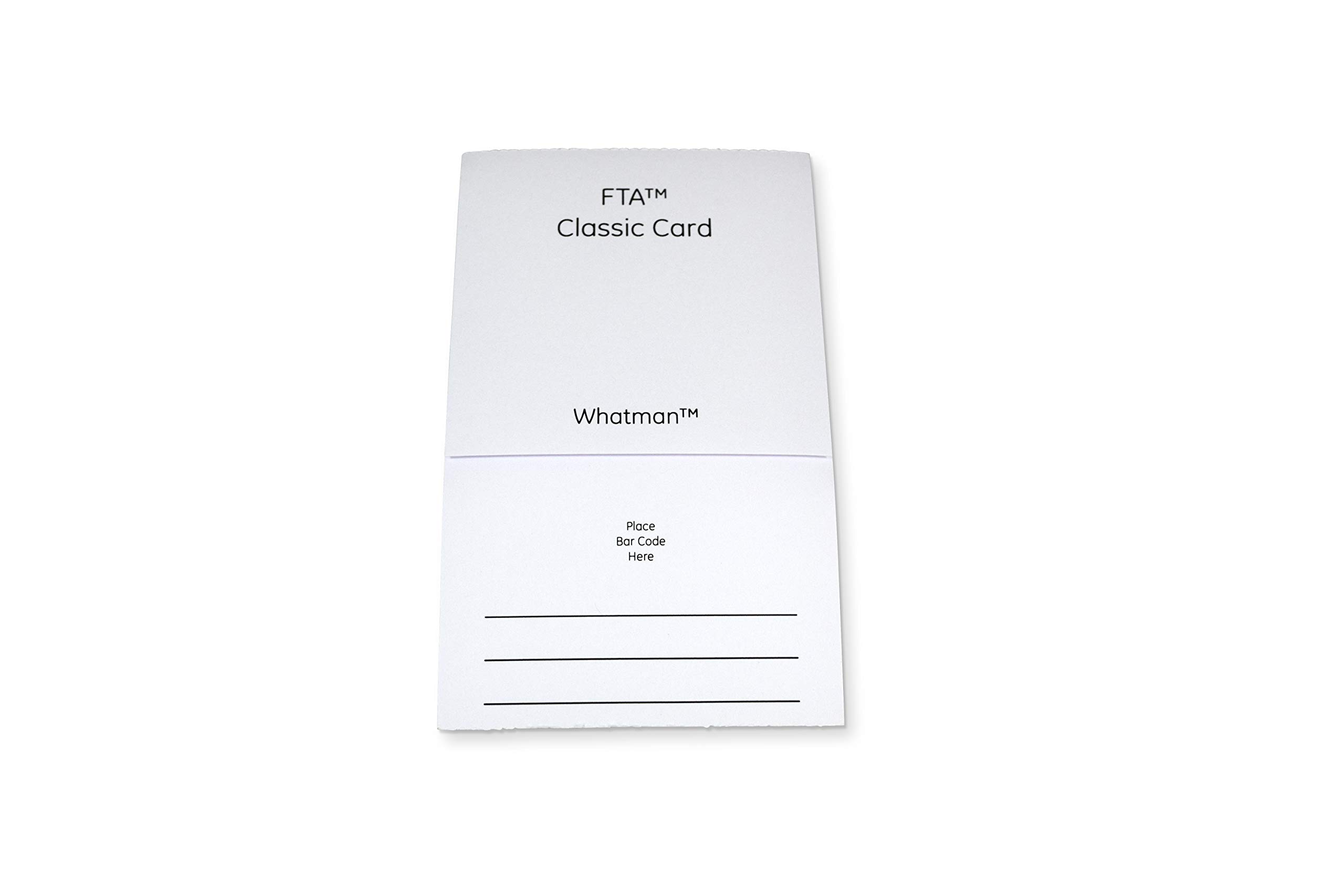 GE Healthcare WB120205 Non-Indicating FTA Classic Card, 4 Sample Areas Per Card, 500 µl Total Volume (Pack of 100)