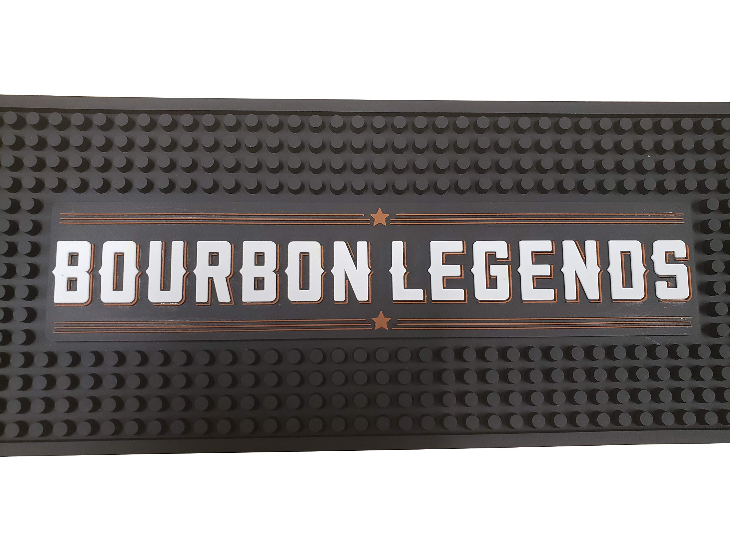 Bourbon Legends Bar Mat Spill Rail Officially Licensed Mat - 23.5" x 5.0" - Maker's Mark, Basil Hayden, Knob Creek, Jim Beam