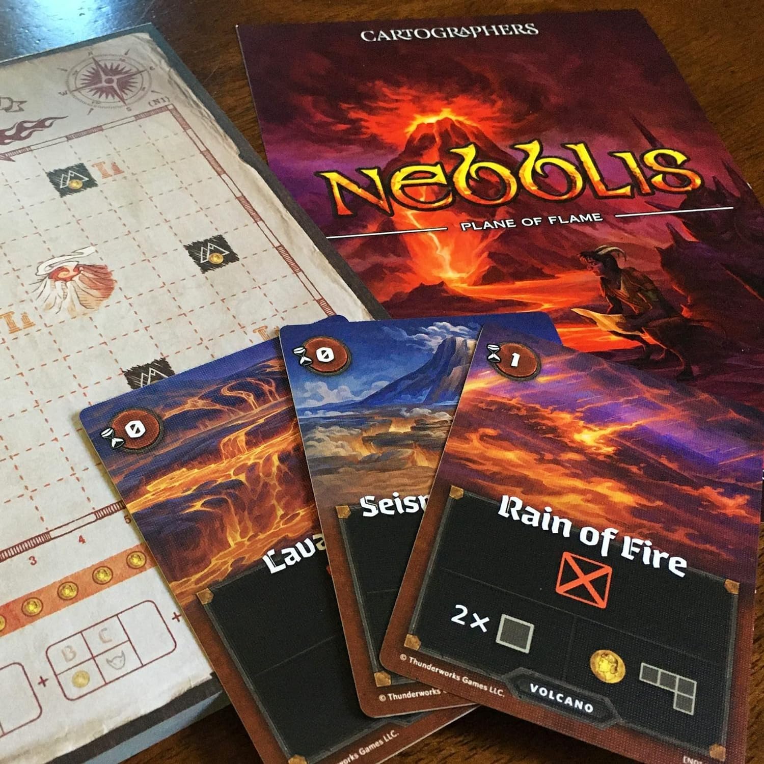Thunderworks Games - Cartographers: Map Pack 1, Nebblis | Expansion for The Award-Winning Game of Fantasy Map Drawing | Strategy Flip and Write Board Game | Ages 10+ | Family Game for 1-75 Players