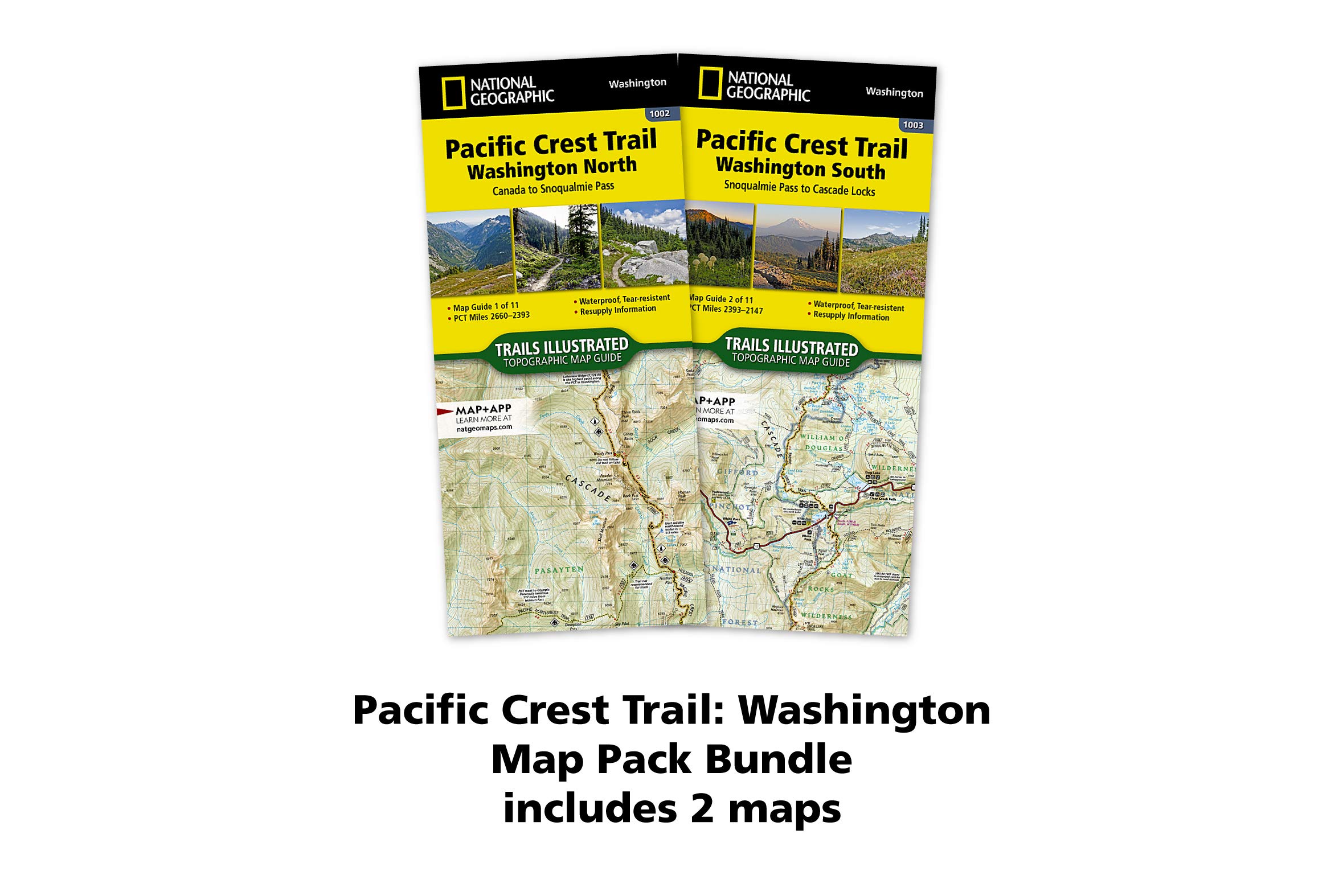 Pacific Crest Trail: Washington [Map Pack Bundle] (National Geographic Trails Illustrated Map)