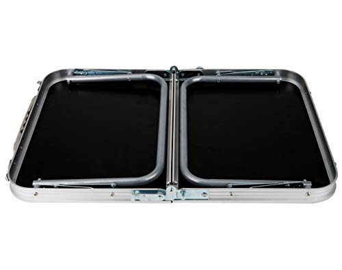 Mind Reader Woodland Collection, Portable Laptop Desk/Breakfast Table, Collapsible, Portable, Folding Table and Legs, 23.5" L x 16" W x 10" H, Black