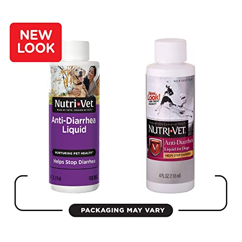Nutri-Vet Anti-Diarrhea Liquid for Dogs - Helps Sooth Upset Stomach & Stop Diarrhea - Veterinarian Formulated - 4 oz