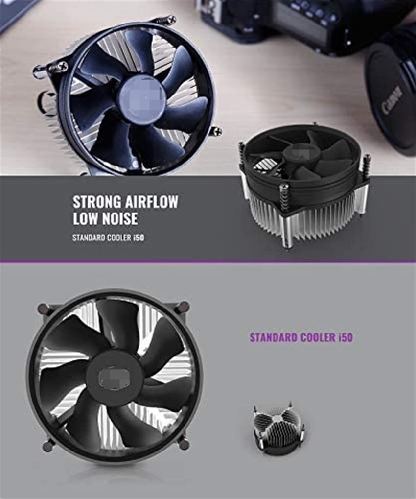 I30 CPU Cooler - 92mm Low Noise Cooling Fan&Pure Aluminum Solid Pressure Heatsink for Intel Socket LGA 1150/1151 / 1155/1156/1200