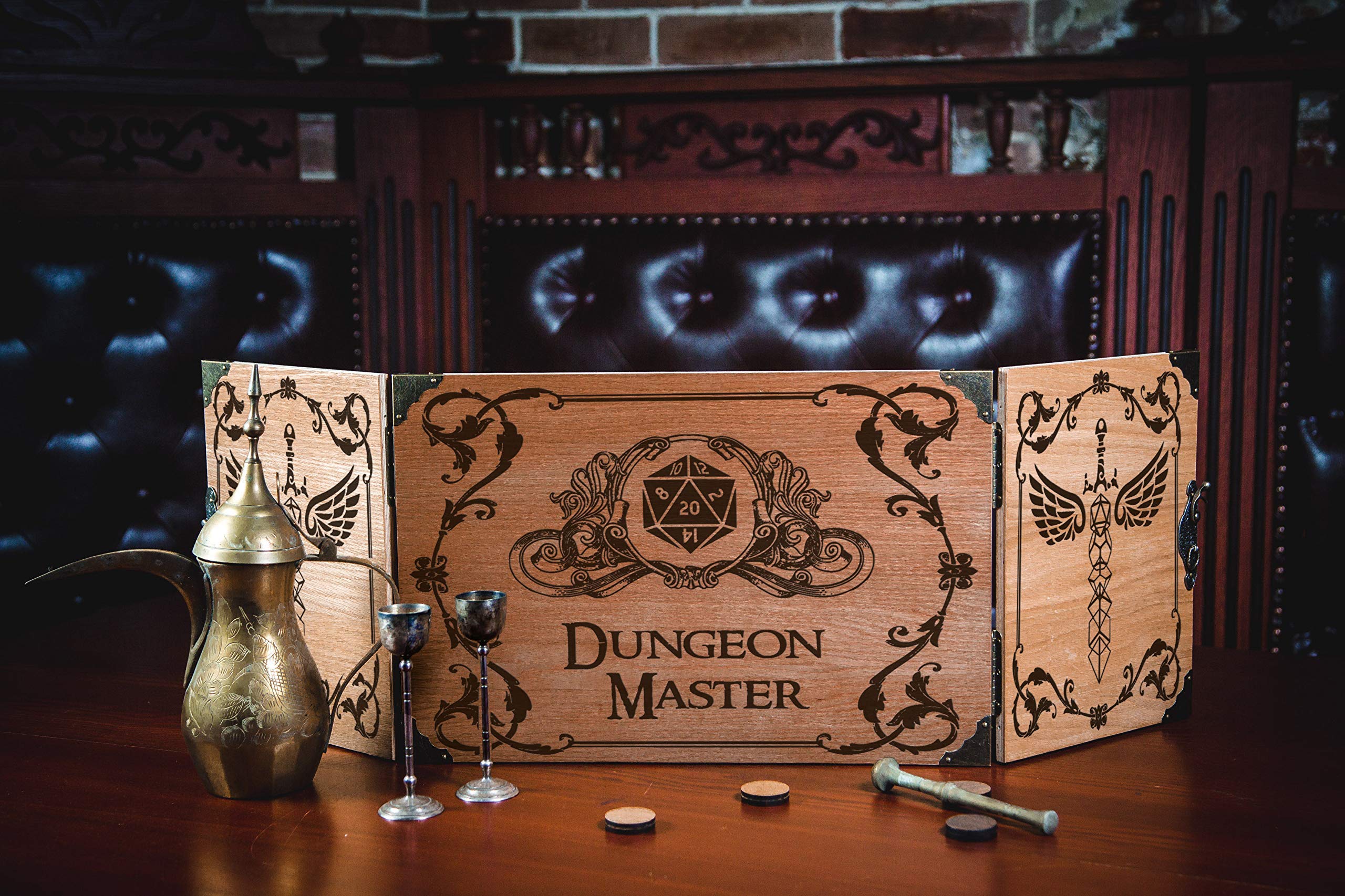 Personalizable Game Master Screen made for Board Role Playing Game - Wooden Handcrafted GM Screen Set - DM Gift Idea - Gifts for Him and Her (Game Master)