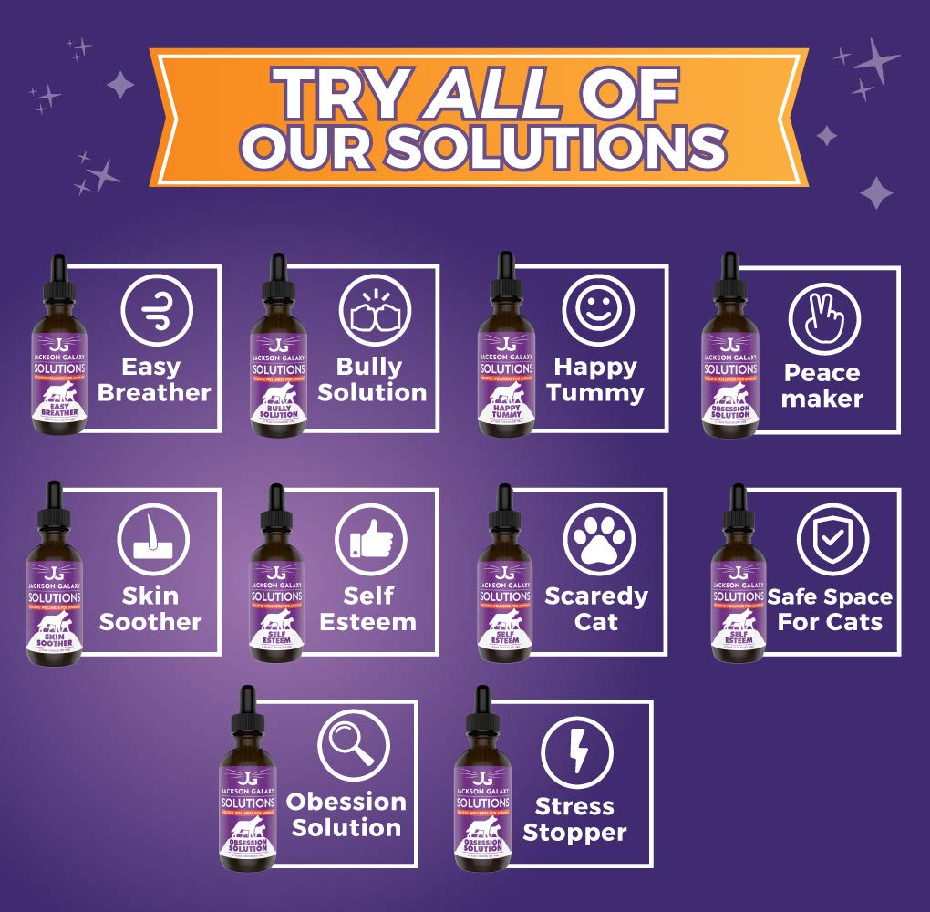 Jackson Galaxy: Scaredy Cat (2 oz.) - Pet Solution - Promotes Sense of Self-Confidence and Reassurance - Perfect for Cats Who Hide and Run from Touch - All-Natural Formula - Reiki Energy