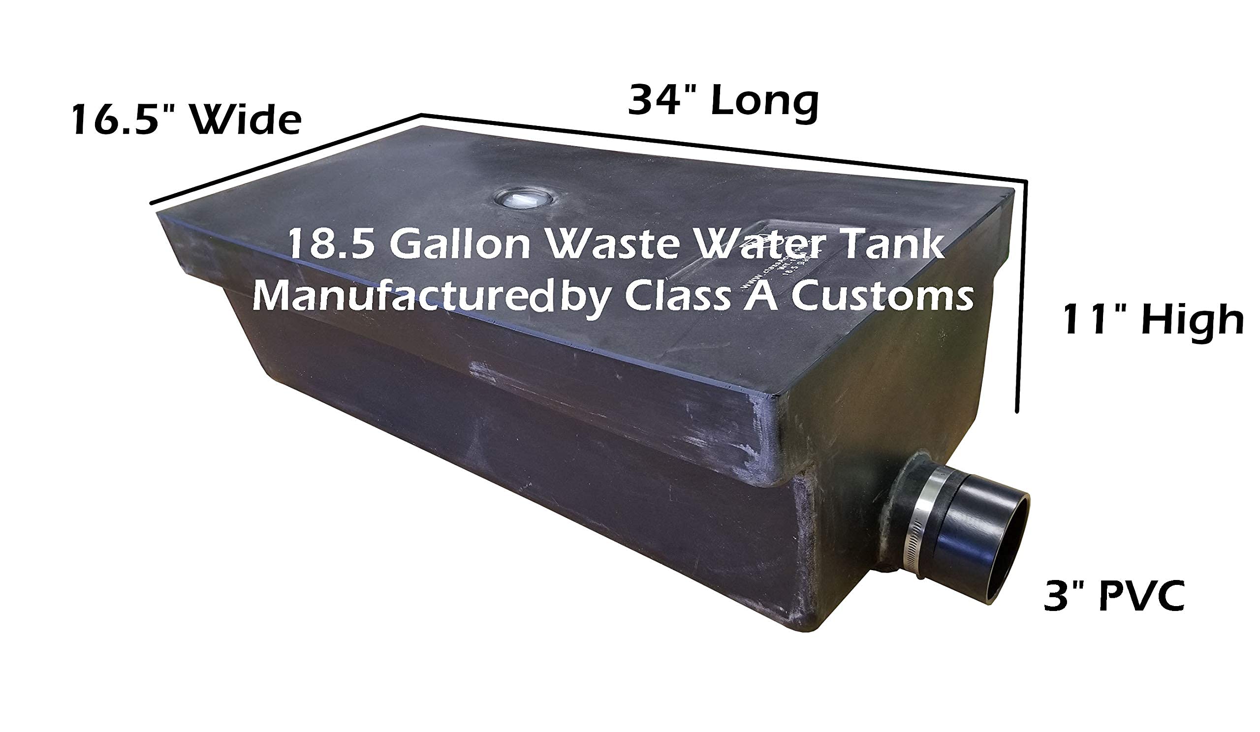 Class A Customs 18.5 Gallon RV Waste Black Water Holding Tank WT-1850