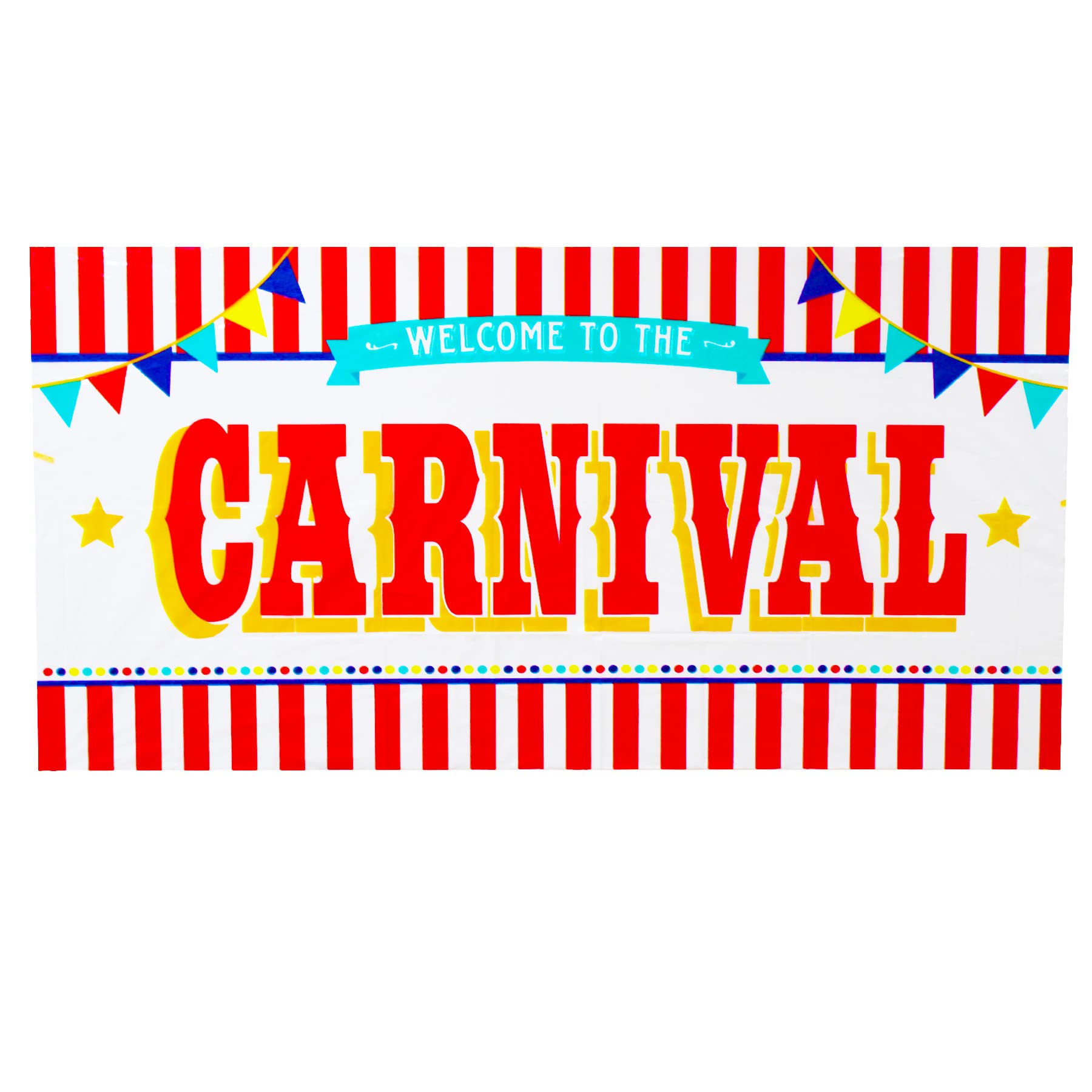 Carnival Circus Banner - "Welcome To The Carnival" background - Carnival Backdrop For Carnival Theme Party Decoration Supplies - Carnival Decor Sign - 6 Ft