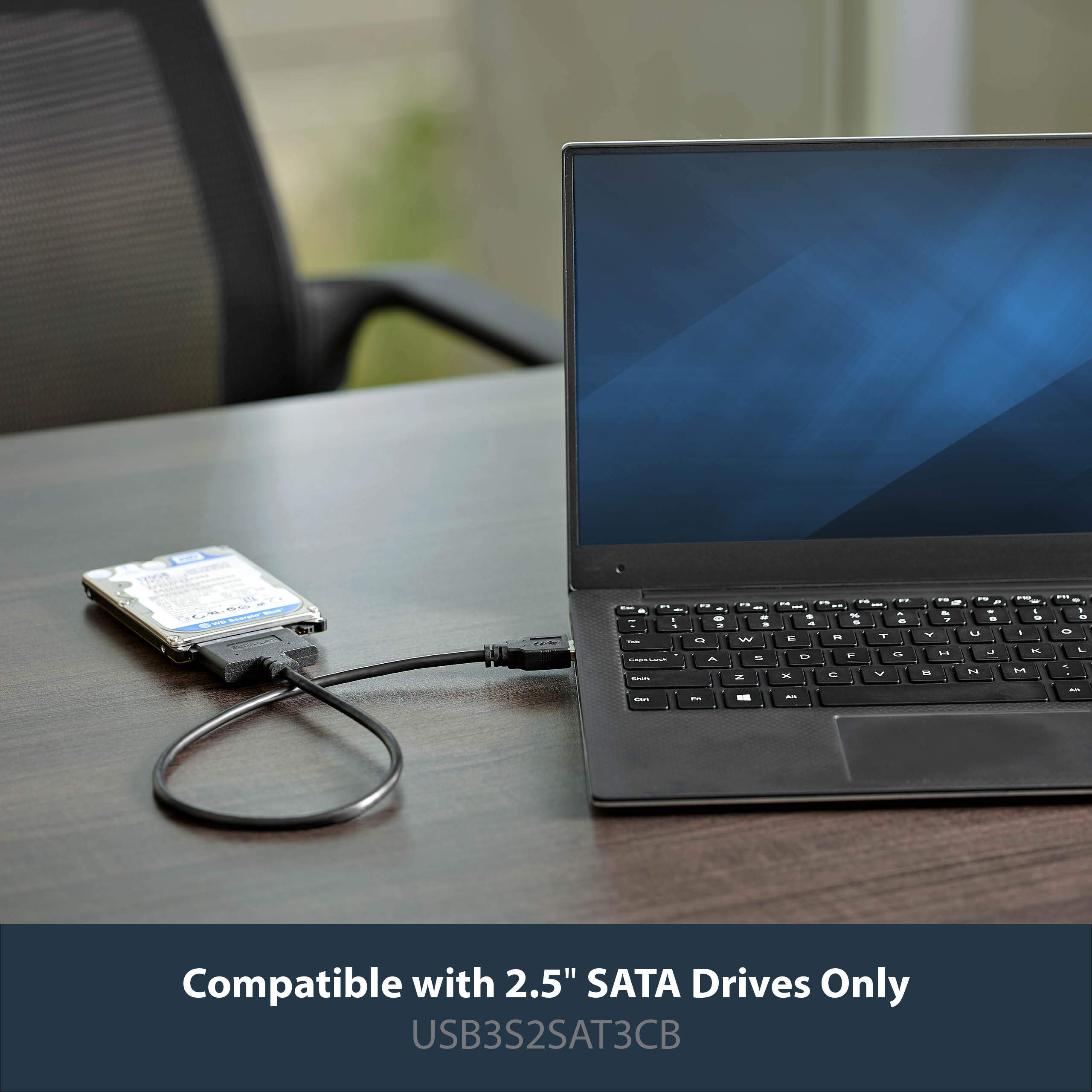 StarTech.com SATA to USB Cable - USB 3.0 to 2.5β SATA III Hard Drive Adapter - External Converter for SSD/HDD Data Transfer (USB3S2SAT3CB)