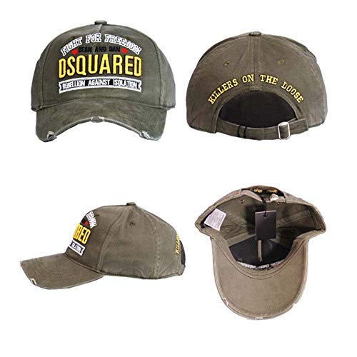 COOLGUY DSQ Cap Embroidery Letters Dsquared Baseball Caps Hats Cotton Trucker Cap,Black