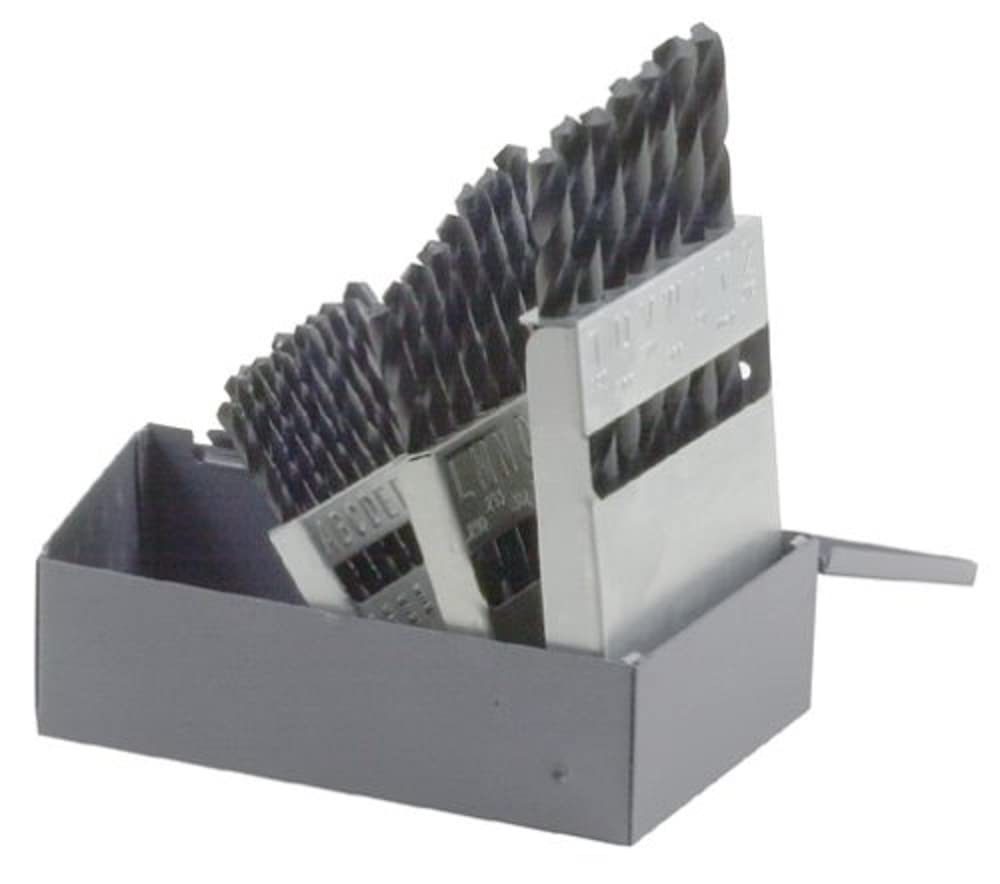 BOSCH BL0026 26-Piece Assorted Set Black Oxide Drill Bits for Applications in Steel, Copper, Aluminum, Brass, Oak, Maple, MDF, Pine, PVC, Polycarbonate, Acrylic, ABS, Nylon, Composite Materials