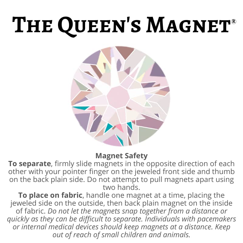 Clear Crystal from Swarovski Magnet Accessory Luxury Designer Pageant Pin Magnetic Brooch