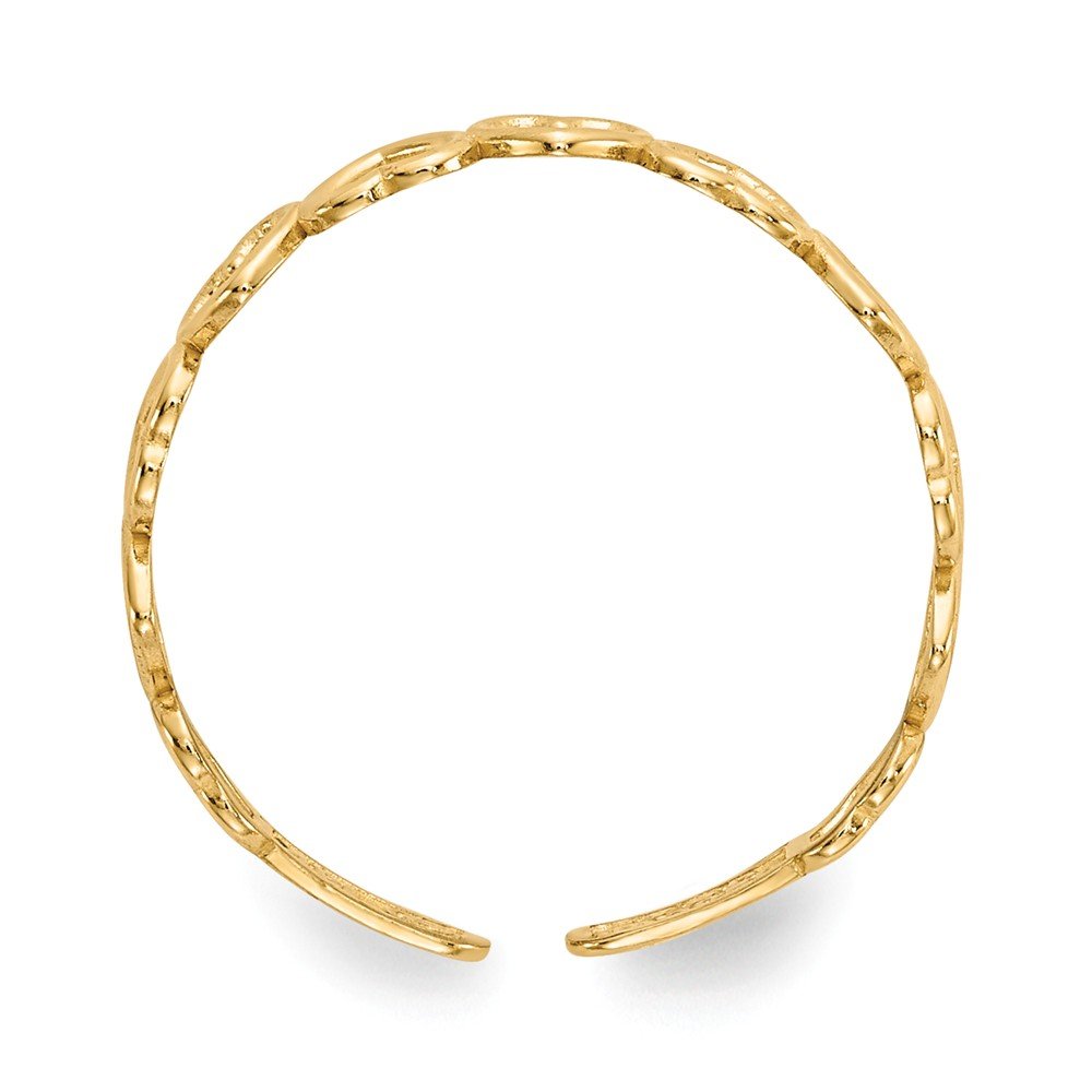 BillyTheTree Jewelry 14K Yellow Gold Open Hearts Toe Ring