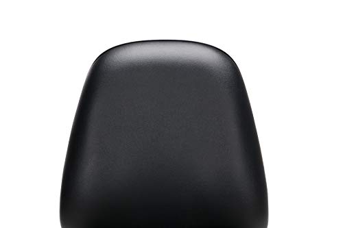 OFM, Black Straton Vinyl Office Chair With Lumbar Support, Adjustable Back & Seat Height, 250lb Max Weight With Wheels for Computer/Desk, Mid Back