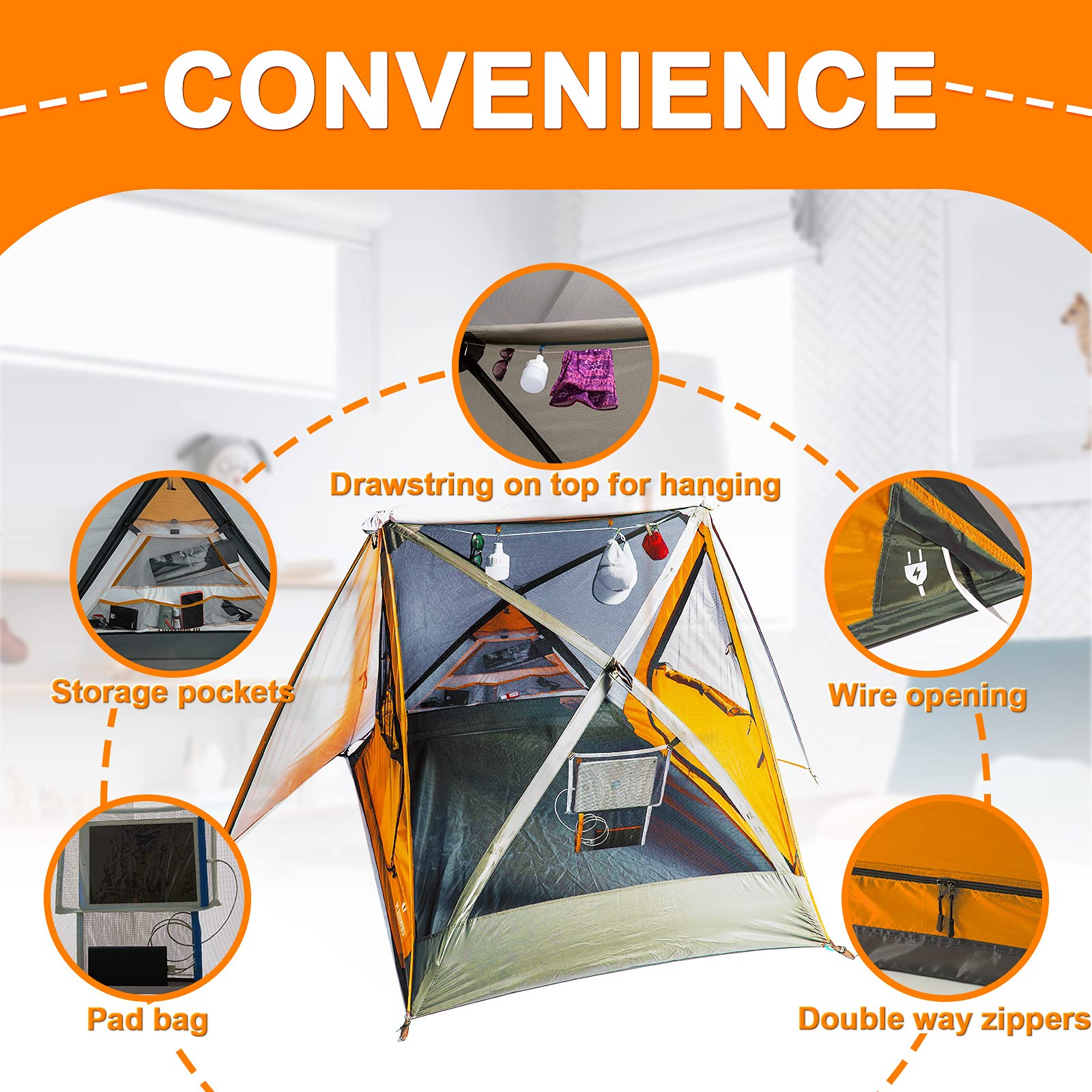 Camping Tent, Easy Up 2 Person Tents