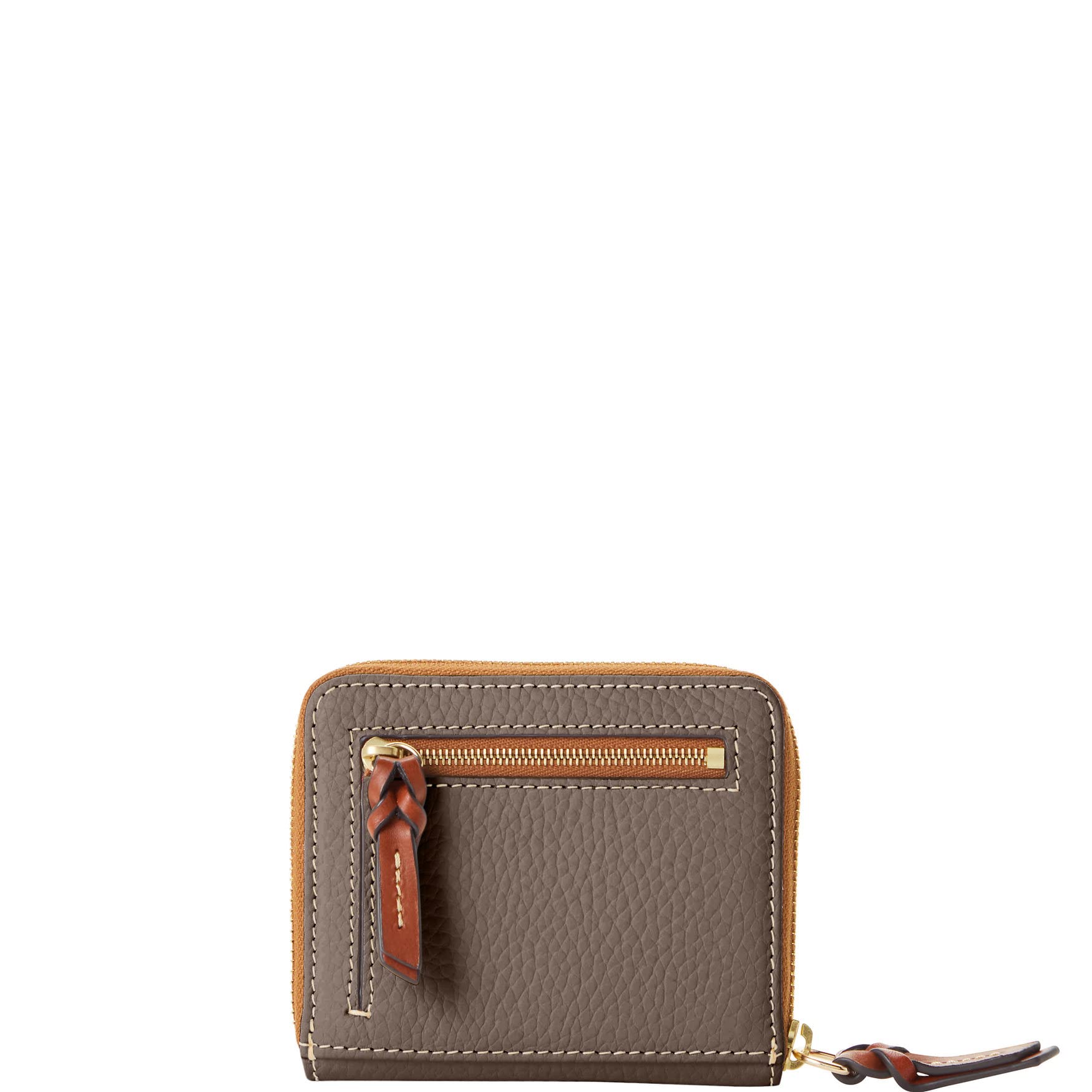 Dooney & Bourke Wallet, Pebble Grain Small Zip Around Wallet - Elephant
