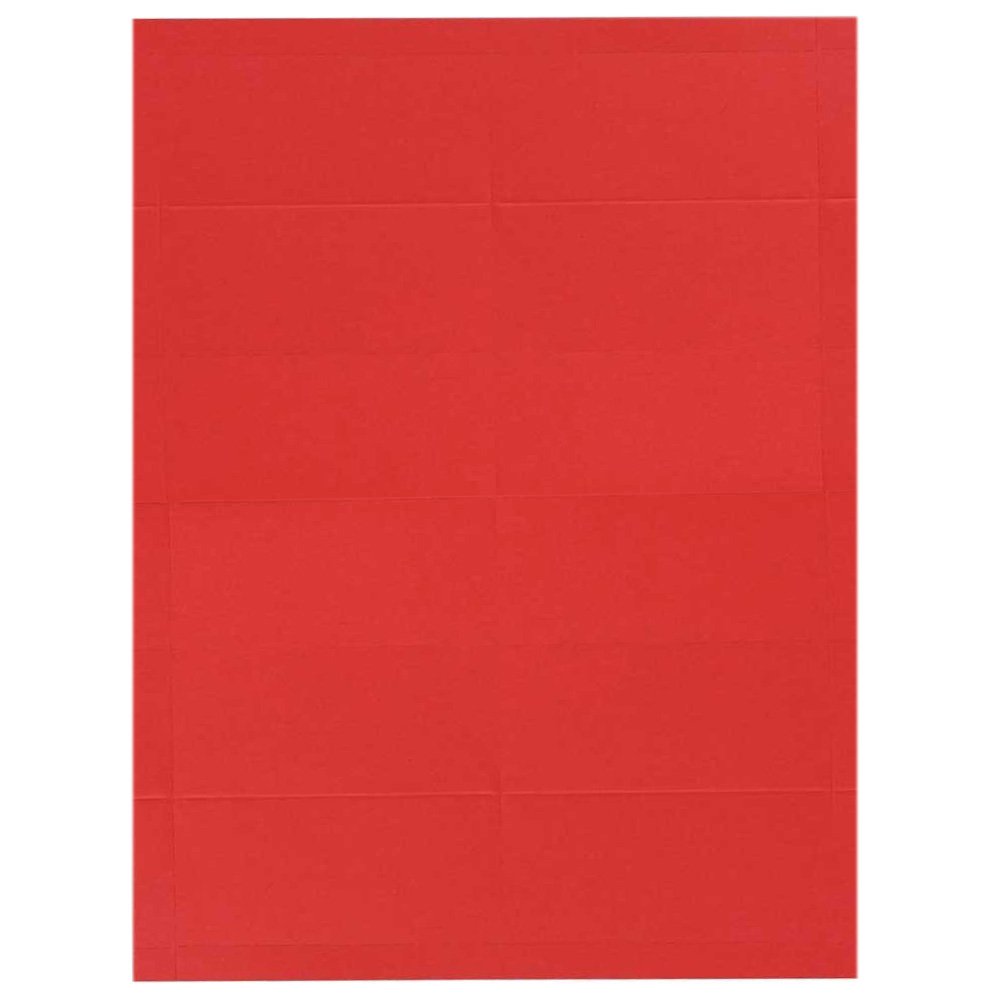 JAM PAPER Printable Place Cards - 3 3/4 x 1 3/4 - Brite Hue Red - 12/Pack