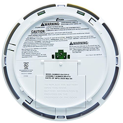 Kidde Hardwired Carbon Monoxide Detector & Smoke Detector, Hardwired Smoke Alarm with Battery Backup, Front-Load Battery Door, Test-Silence Button,(Pack of 2) White