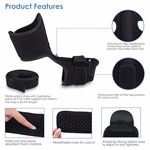 Night Splints for Plantar Fasciitis Dorsal Night Splint Foot Orthosis Stabilizer Foot Drop Ankle Splint Support Spiky Massage Ball