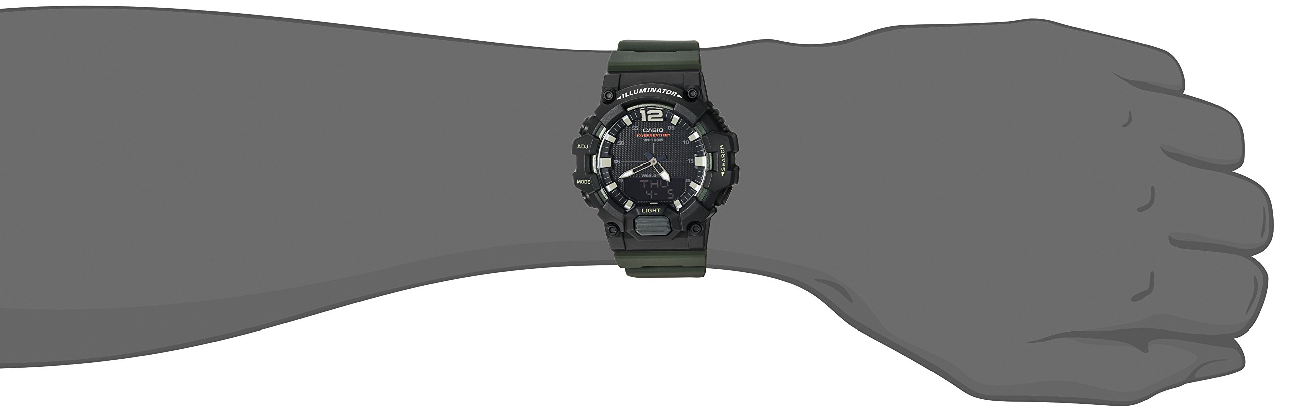 Casio Men's HDC-700-3AVCF Classic Analog-Digital Display Quartz Green Watch