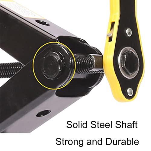 LEADBRAND Scissor Jack, 2.5 Ton(5,511lbs), Oversized Base, with Positive and Negative Screw, Saving Strength Design, Ideal for Auto/Pickup/Truck/SUV/MPV