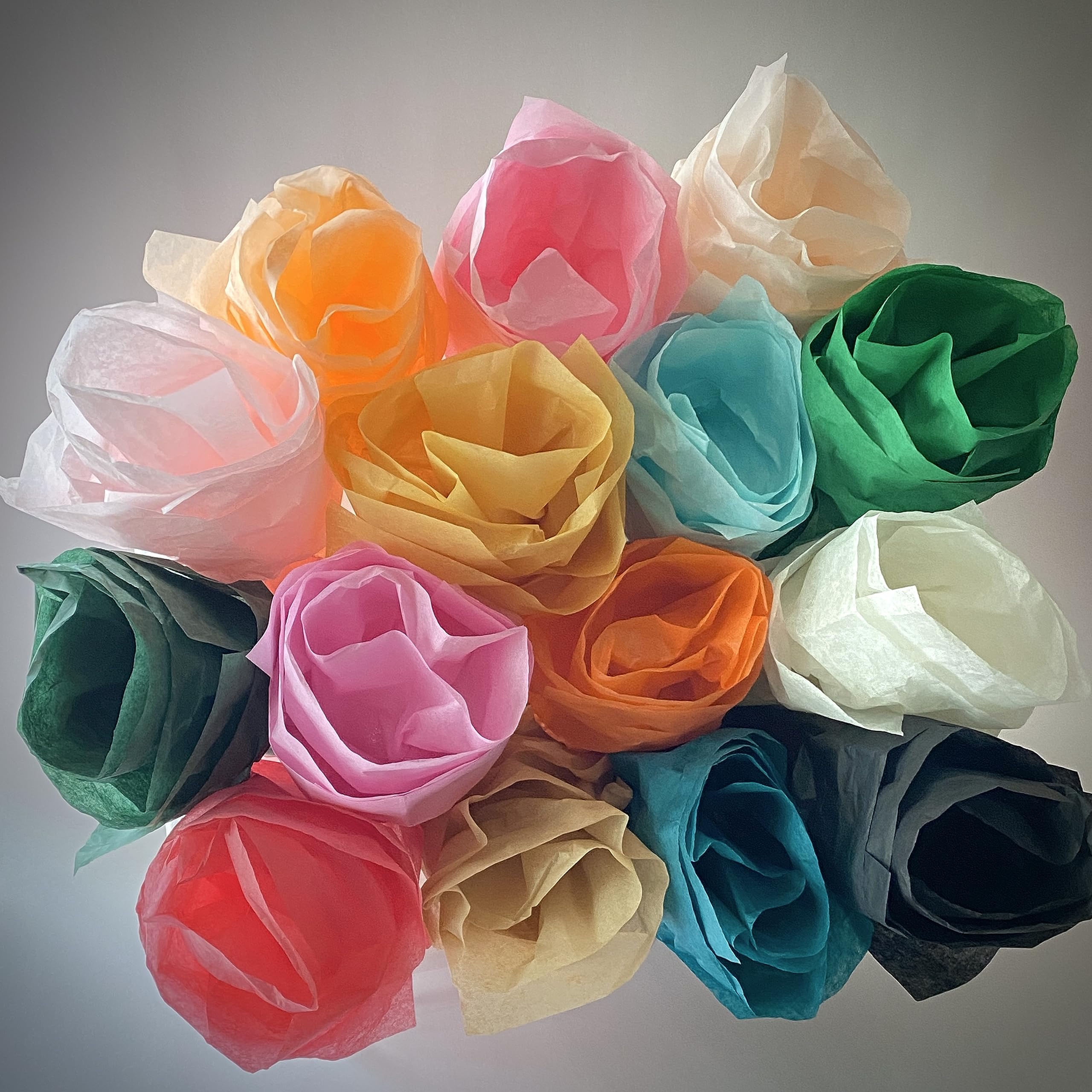 Colors of Rainbow Gift Wrapping Tissue Paper for Gift Baskets Gift Bags Baby Shower Birthday Party (Black)