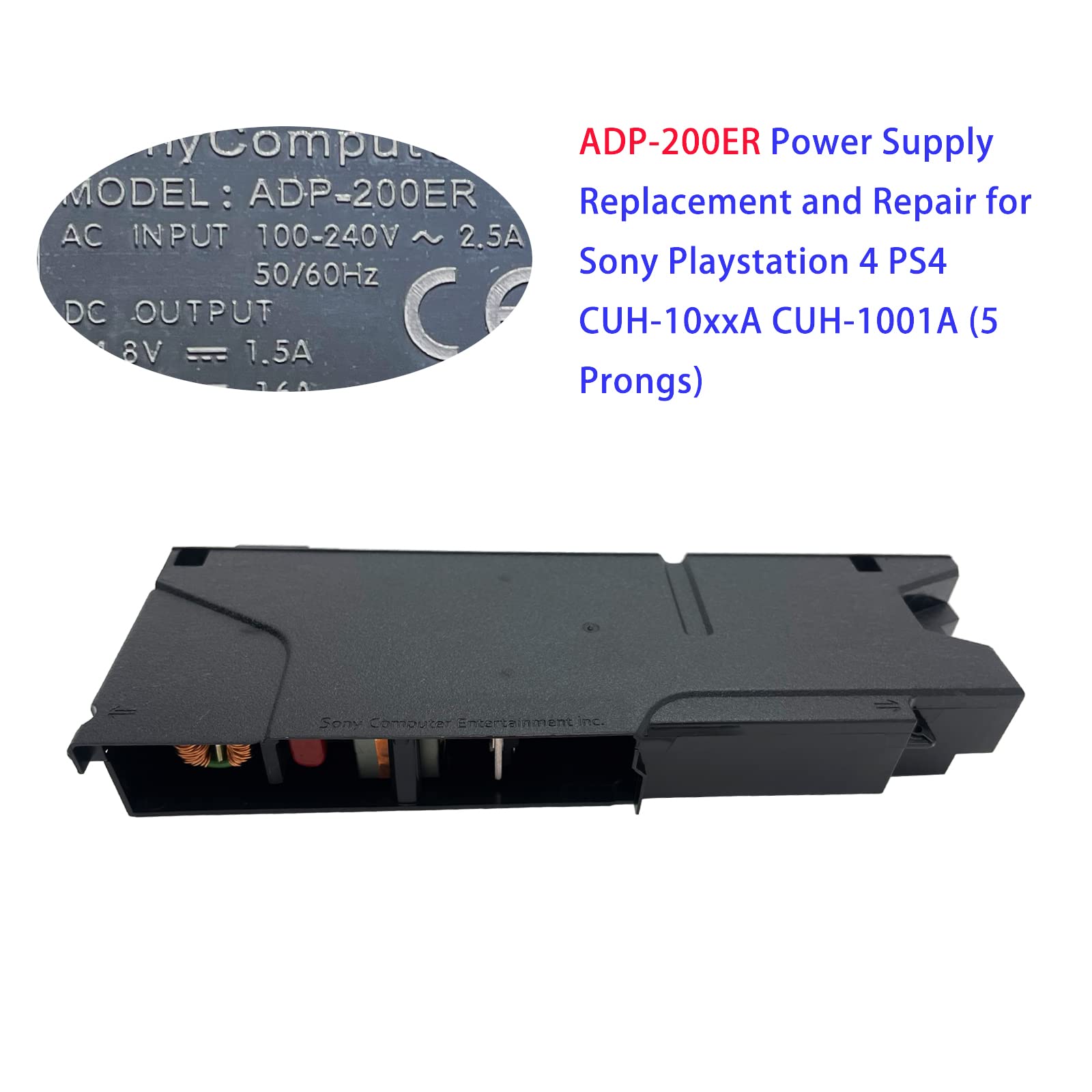 XIAOXIA Power Supply ADP-200ER Internal Replacement N14-200P1A Compatible for PS4 1215a 1215b CUH-1200 12XX 500GB (4 Pin)