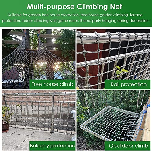 Kids Playground Net Play Safety Net,Outdoor Backyard Treehouse Climbing Cargo Net,Kids Backyard Climbing Rope Net,Used for for Swing Set Accessories Tree Fort Back Yard.(Size:2m*4m)